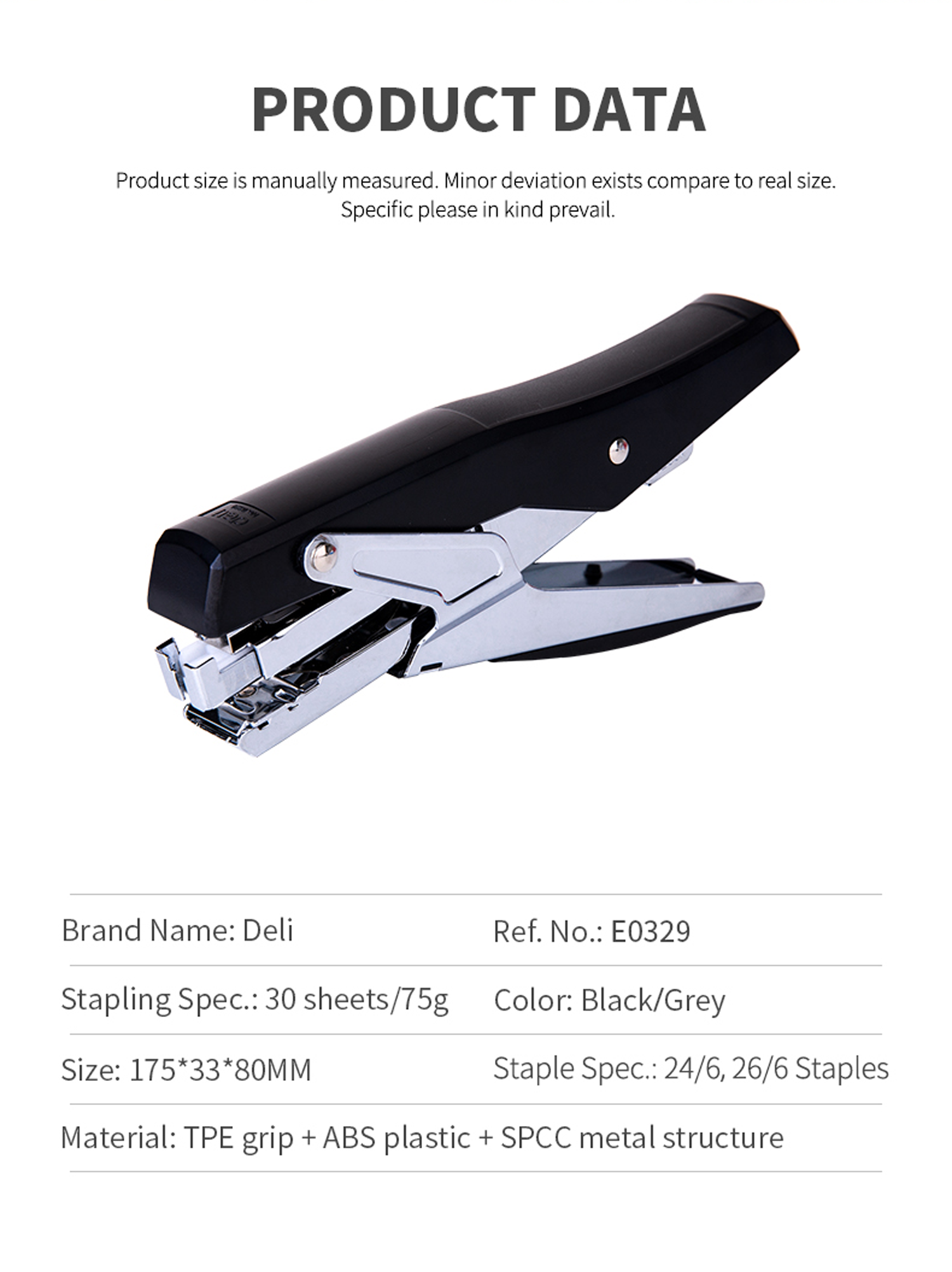 Deli E0329 Plier Stapler Up to 30 Sheets [79E0329] | Shopee Philippines