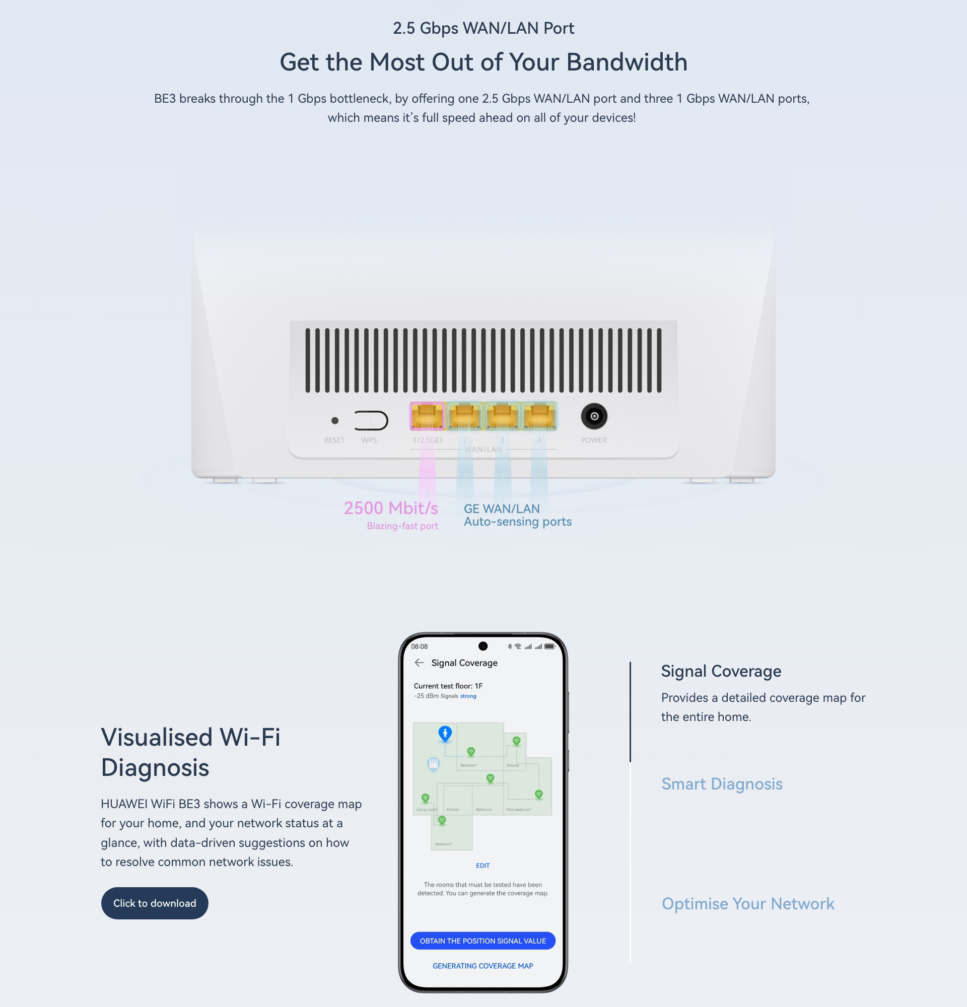 HUAWEI WIFI BE3 Router | 3.6 Gbps Dual-Band Wi-Fi 7 | Broad Coverage ...