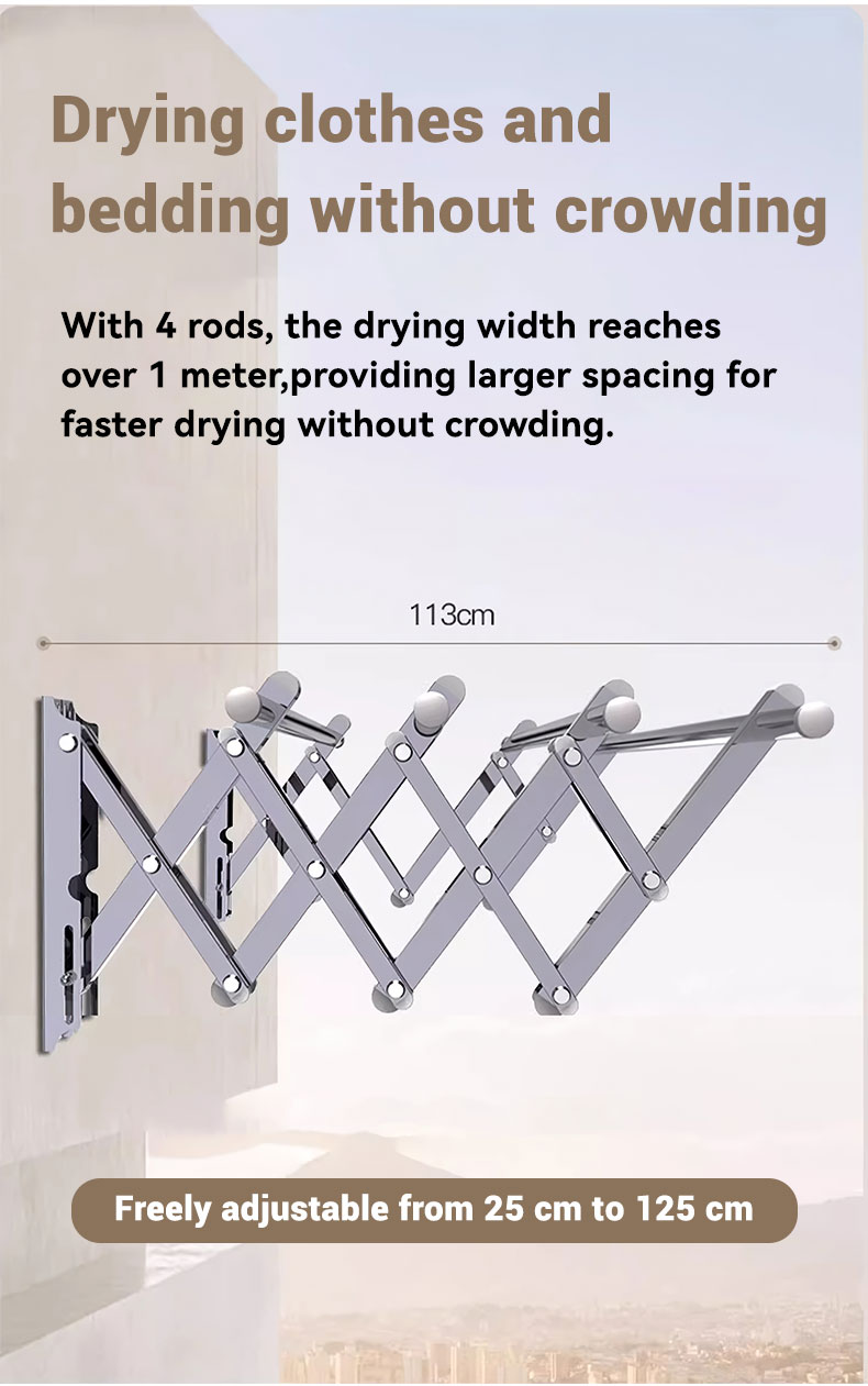 Sampayan Stainless Clothes Rack 3/4/5 Bar Clothes Rack Heavy Duty ...