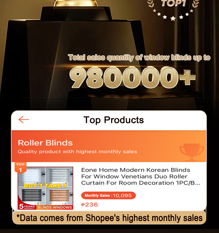 Eone Home BUY 1 TAKE 1 Modern Korean Venetians Duo Roller Window ...