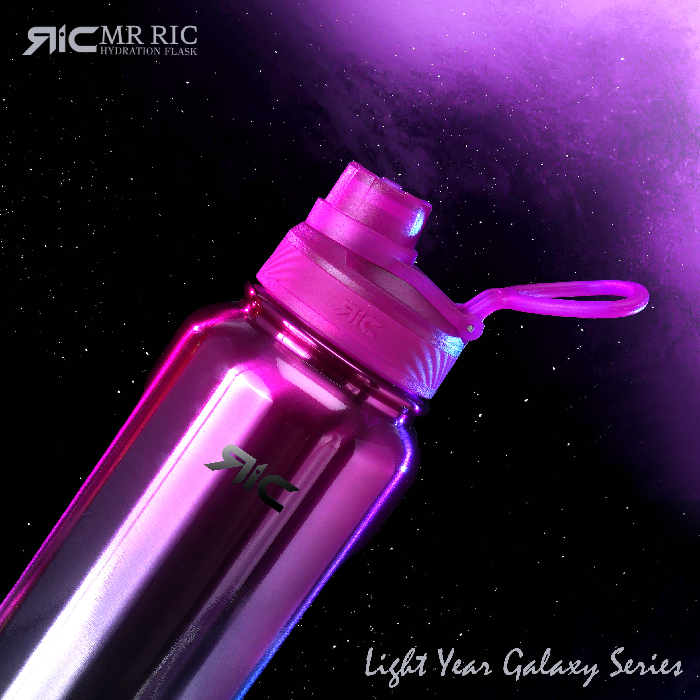 Mr Ric Metallic Hydration Flask with Boot Insulated Vacuum Water Bottle ...