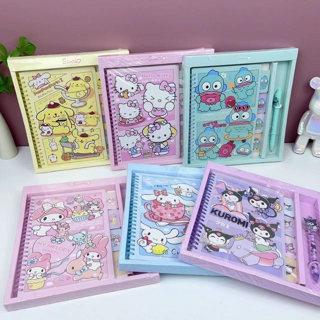 Timi Straw Sanrio Diary Journal Straw Set Kuromi Notebook Student Girl Cartoon Sanrio Handbook ...