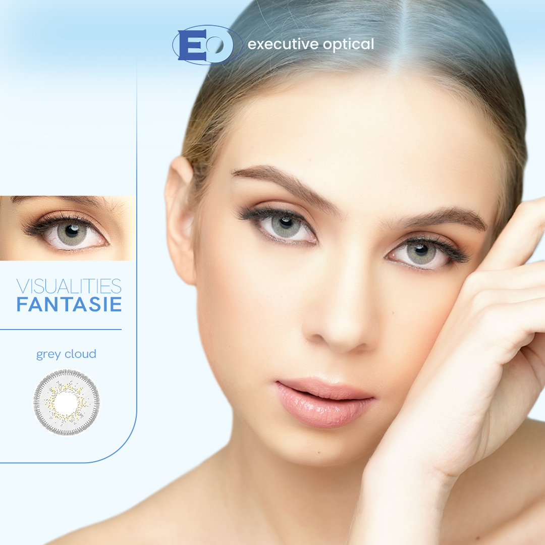 EO Visualities Fantasie Grey Cloud | Graded Gray Contact Lenses (6 ...
