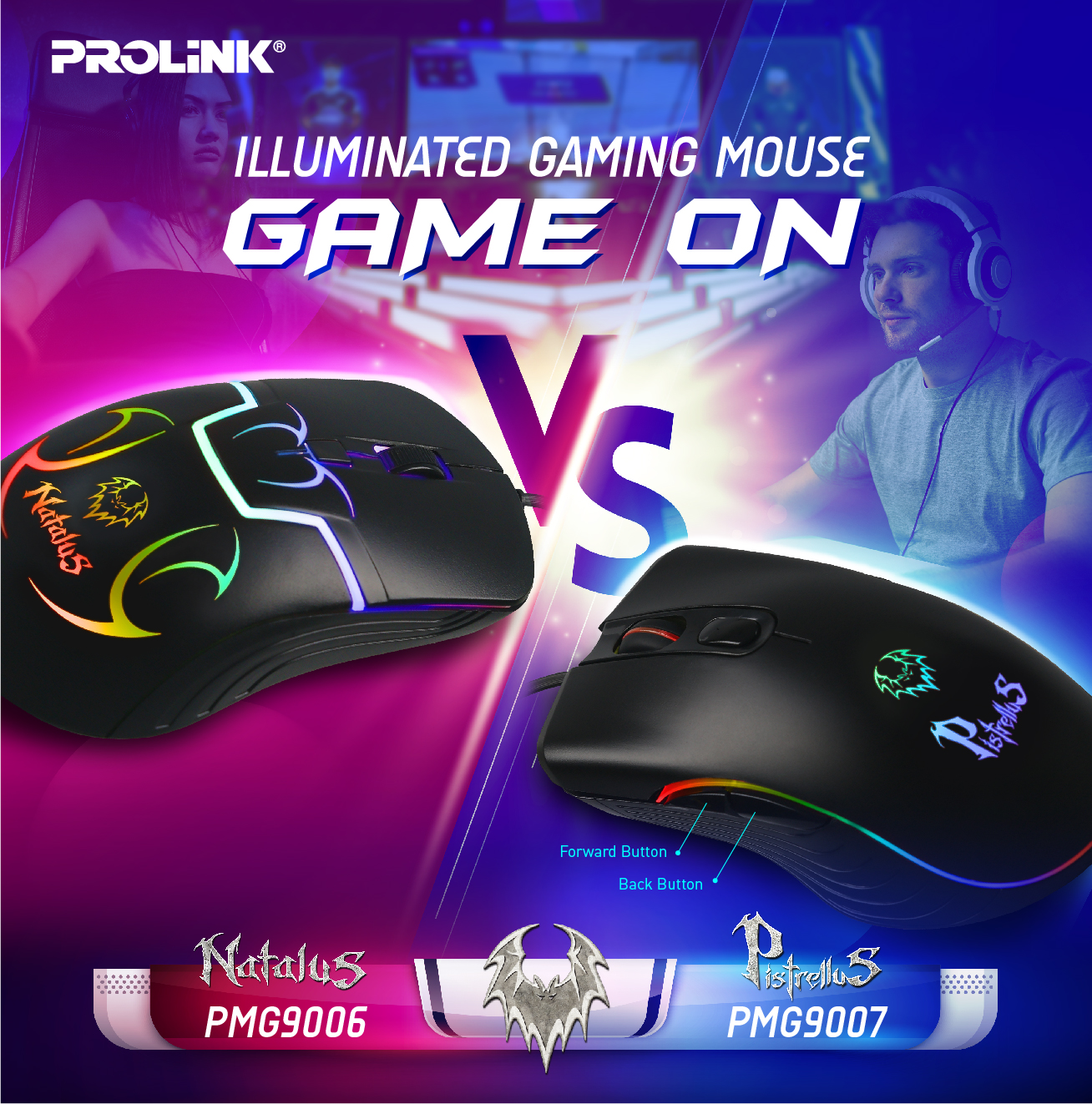 Prolink PMG9007 PISTRELLUS Illuminated Gaming Wired Mouse | Mice ...