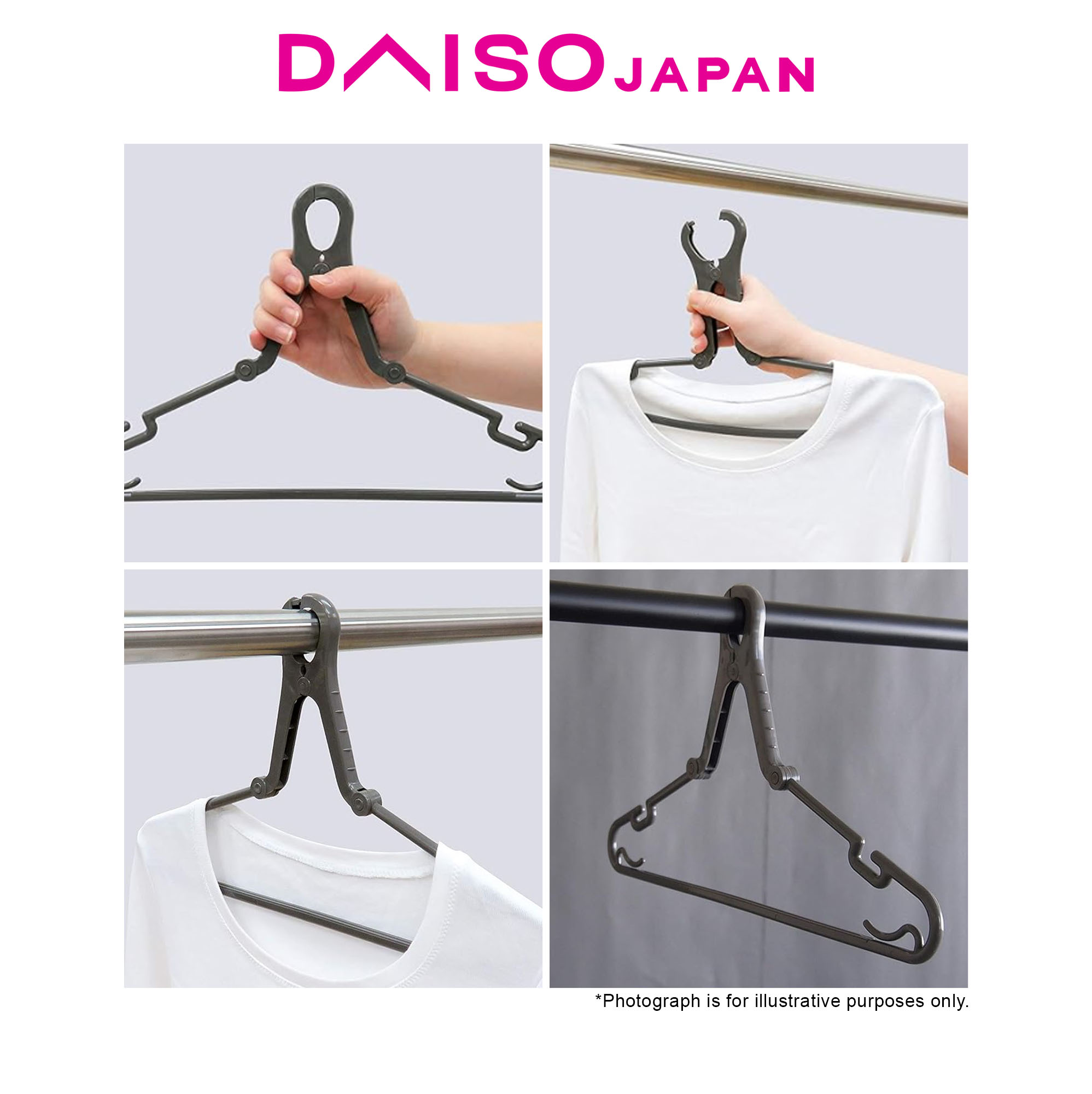 Daiso Gray Grip Hanger (3pcs) | Shopee Philippines