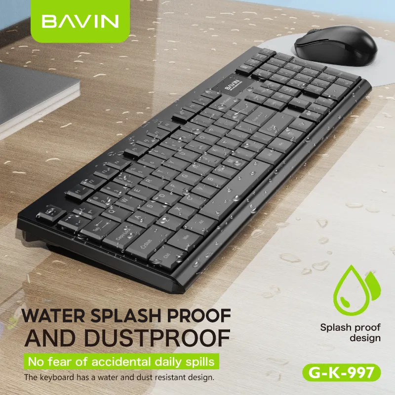 BAVIN K997 2.4G Wireless Keyboard & Mouse for Computer Laptop Keyboard ...