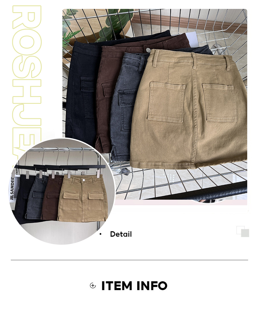 Rosh_Jeans Denim Mini Skirt for woman High waist Mini skirt up to Plus ...