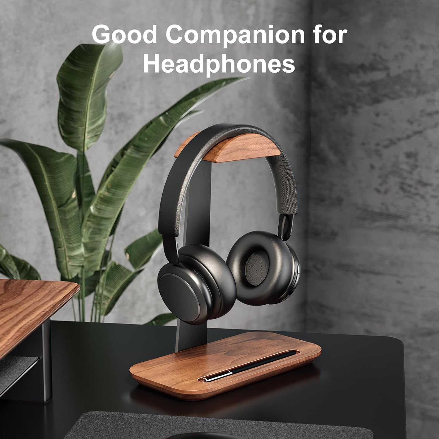 Fantasy Walnut Headphone Stand Wood Headset Stand for Desk Universal ...