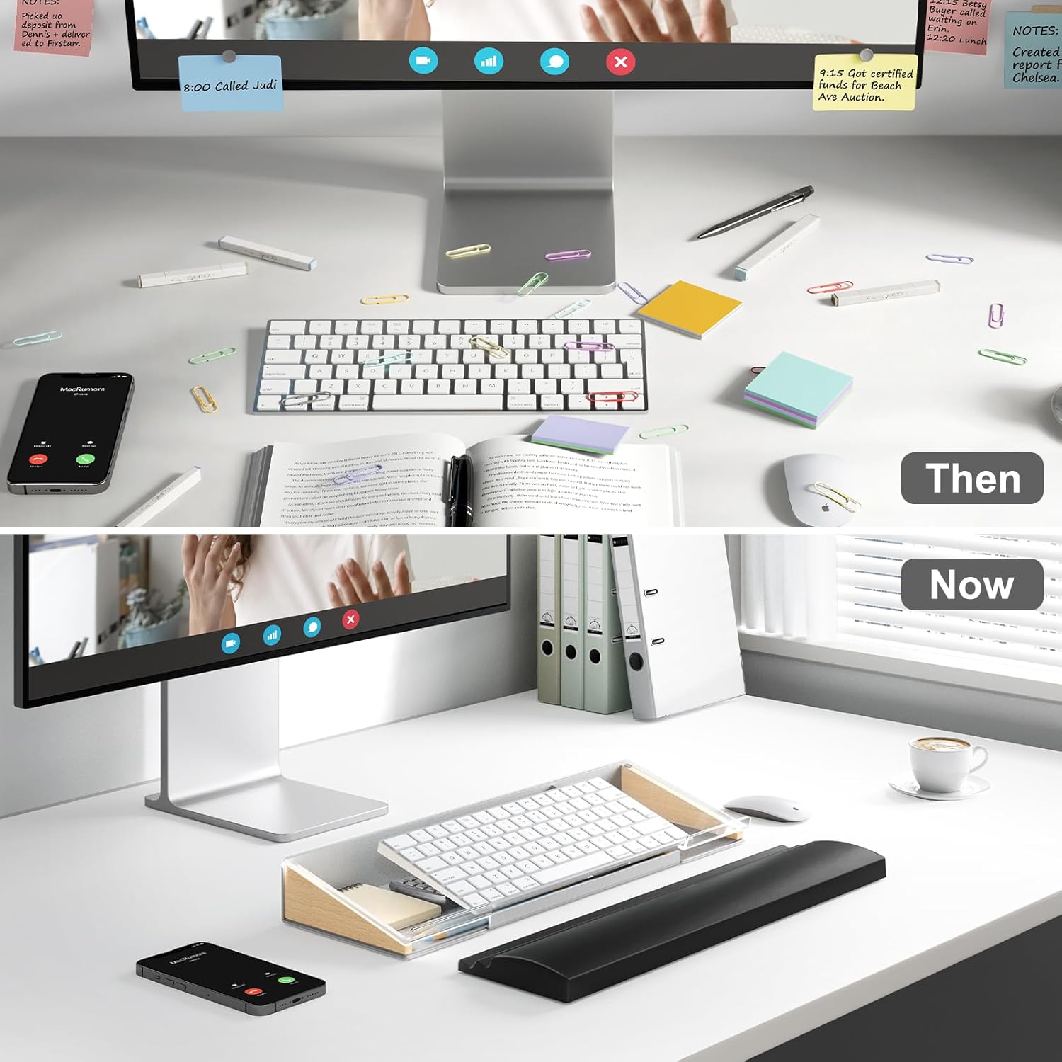 Fantasy Desk organizer set 3 in 1 Keyboard Stand with Wrist Rest and ...