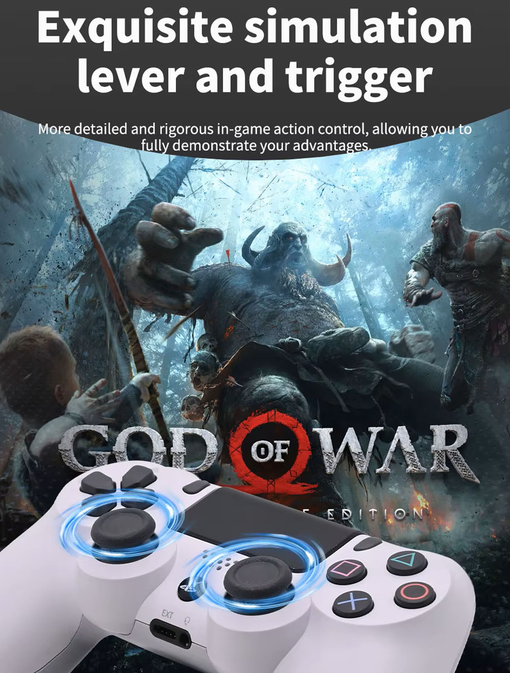 Wireless Controller PS4/Slim/Pro Bluetooth Wireless Gamepad PlayStation ...