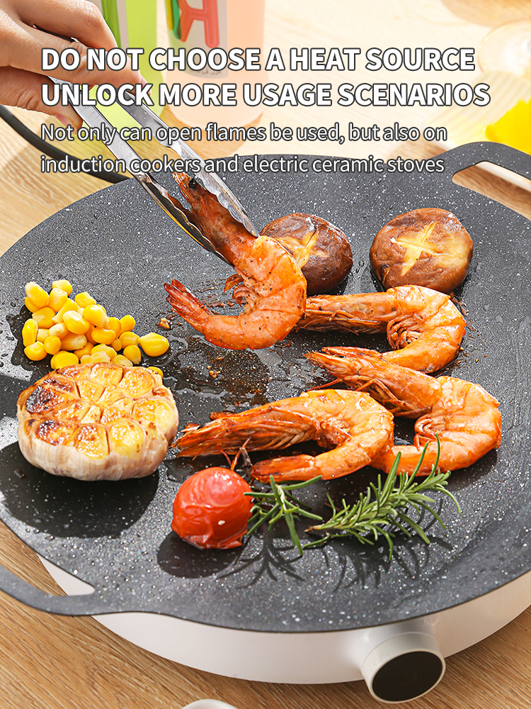 AIODIY Maifan Stone Grill Pan Korean BBQ Grill Pan Barbecue Outdoor ...