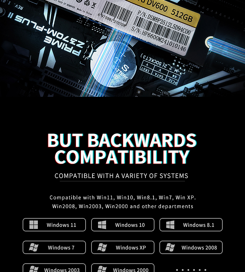 HKC DV600 M.2 Nvme Pcie 3.0 SSD 256GB / 512GB / 1TB For Desktop Laptop ...