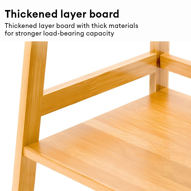 Bamboo trapezoidal shelf Shelves Bookshelves Floor Standing Household ...