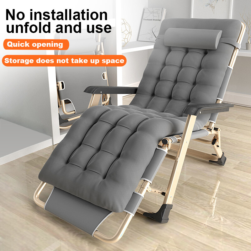 Reclining Chair Foldable Bed Adjustable Angle Napping With Backrest ...