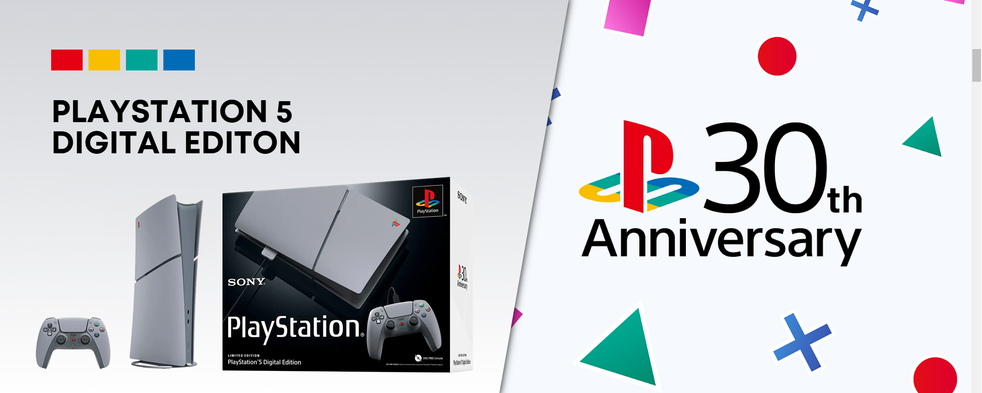 Sony Playstation PS5 Console Digital Version 30th Anniversary Edition ...