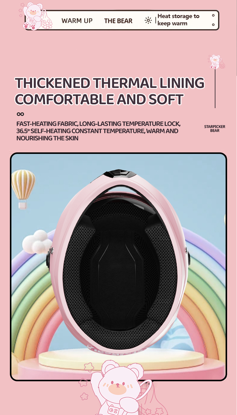 AXK/AKA 903 Star Bear Motorcycle Safety Helmet Breathable Windproof Eye ...