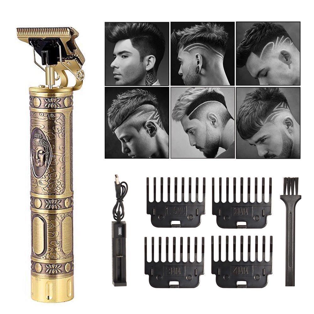 Buddha Hair Clipper Electric Shave Cut Rechargeable Razor Trimmer ...