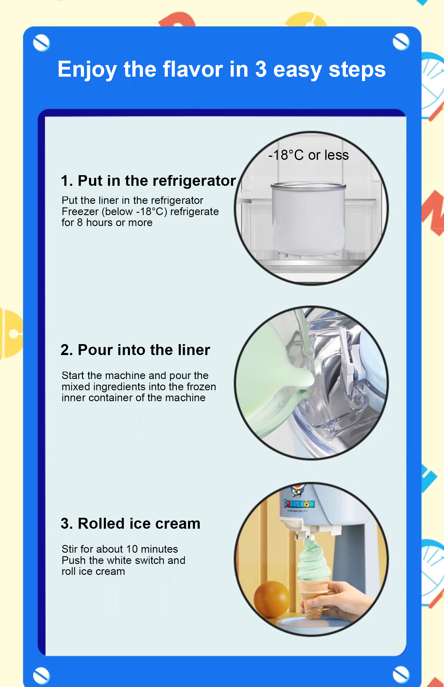 iker ICE Cream Machine Fully Automatic Diy Kitchen Ice Cream Maker ...