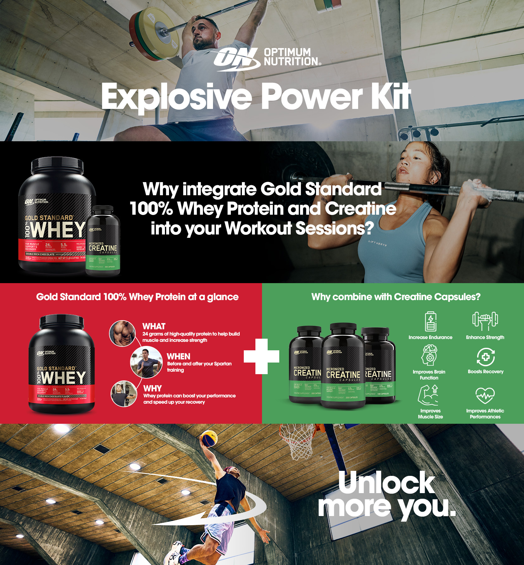 Gold Standard 100% Whey Protein 2 lbs + Creatine Capsules [ FREE ON ...