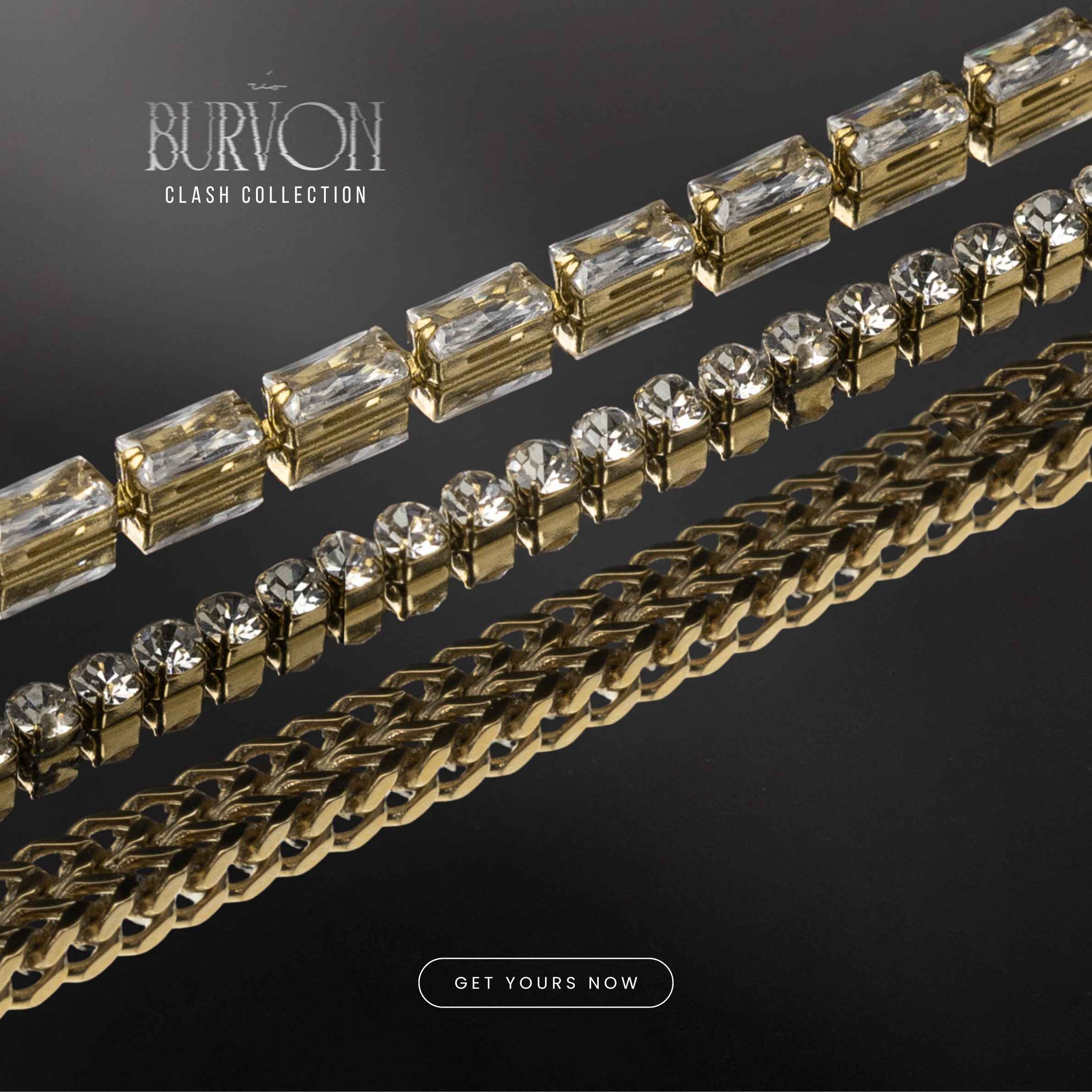 Burvon Clash Collection Bracelets (Modern Everyday Jewelry) | Shopee ...