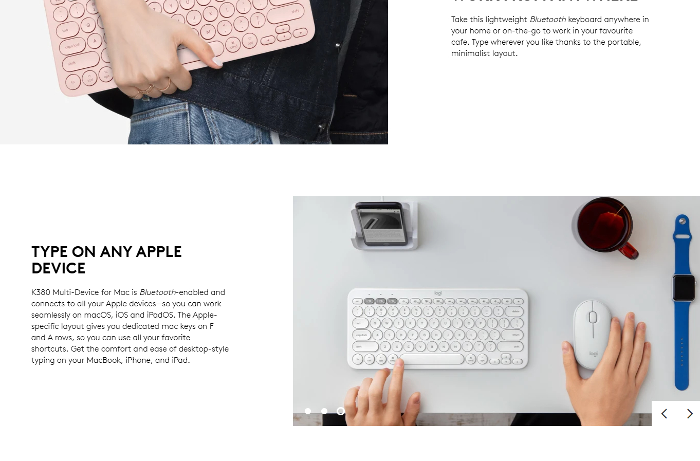 Logitech K380 Multi-Device Bluetooth TKL Keyboard w/ Easy-Switch for ...