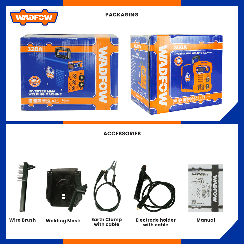 Wadfow 320A / 350A MMA Welding Machine Inverter Portable IGBT with ...