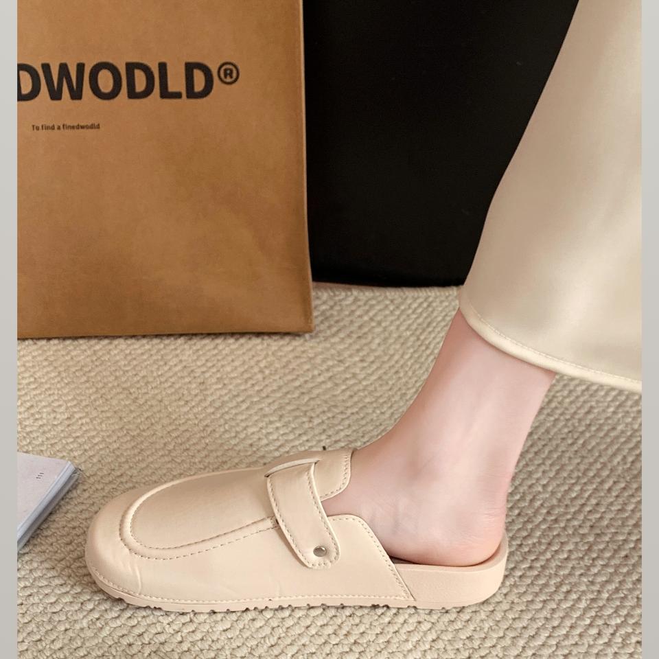 YOTO Clogs Sandals For Women Men PU Leather Casual Unisex Soft Half ...