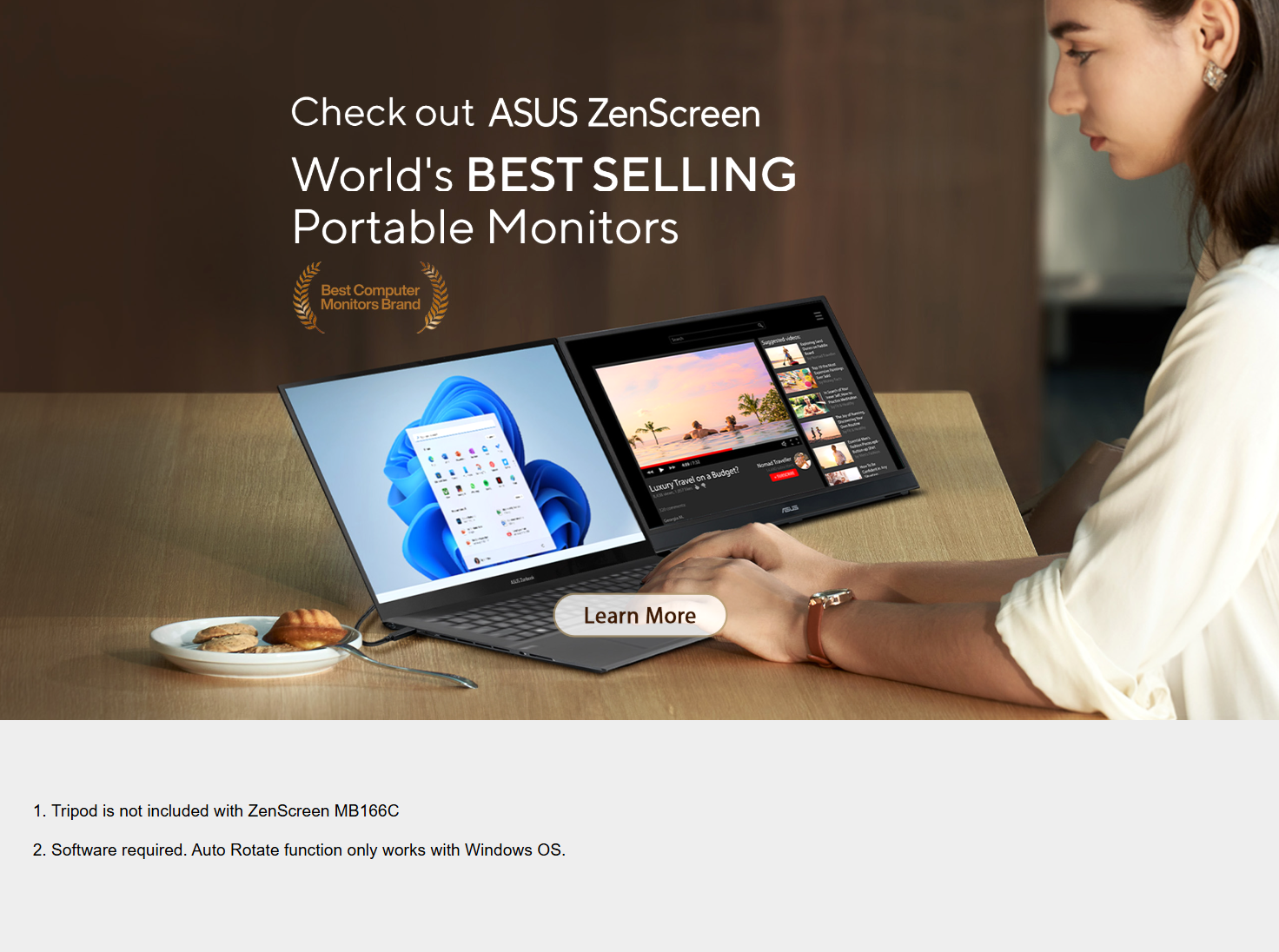 Asus ZenScreen MB166C 16" Full HD USB Type-C IPS Technology 5ms 60Hz ...