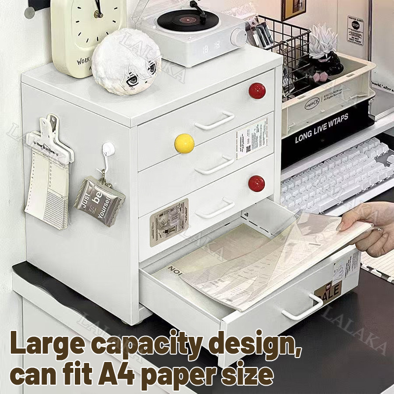 Desktop File Cabinet 2/3/4/5 Layer All Metal Home Office Storage ...