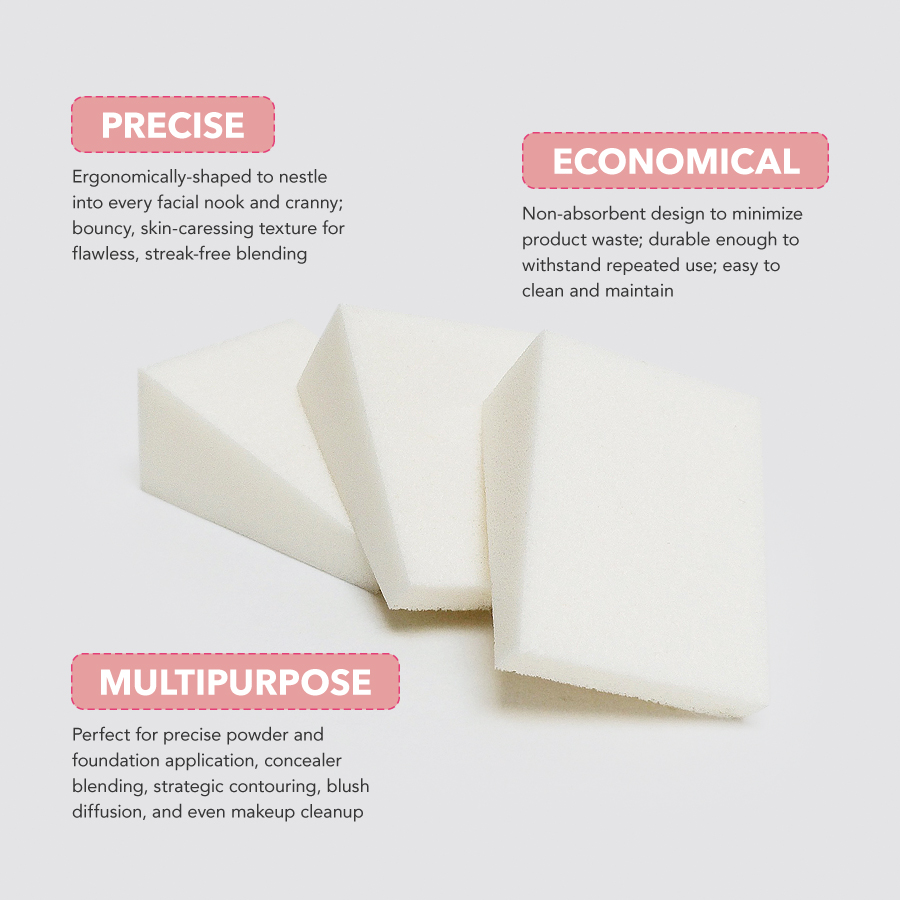 Nippon Cosmetic Wedge Sponge X32 Puff Sponge for Blending | Shopee ...