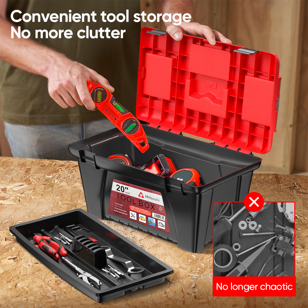 Mitsushi 13/14/15/16inch Quality Plastic Tool Box Heavy Duty ...
