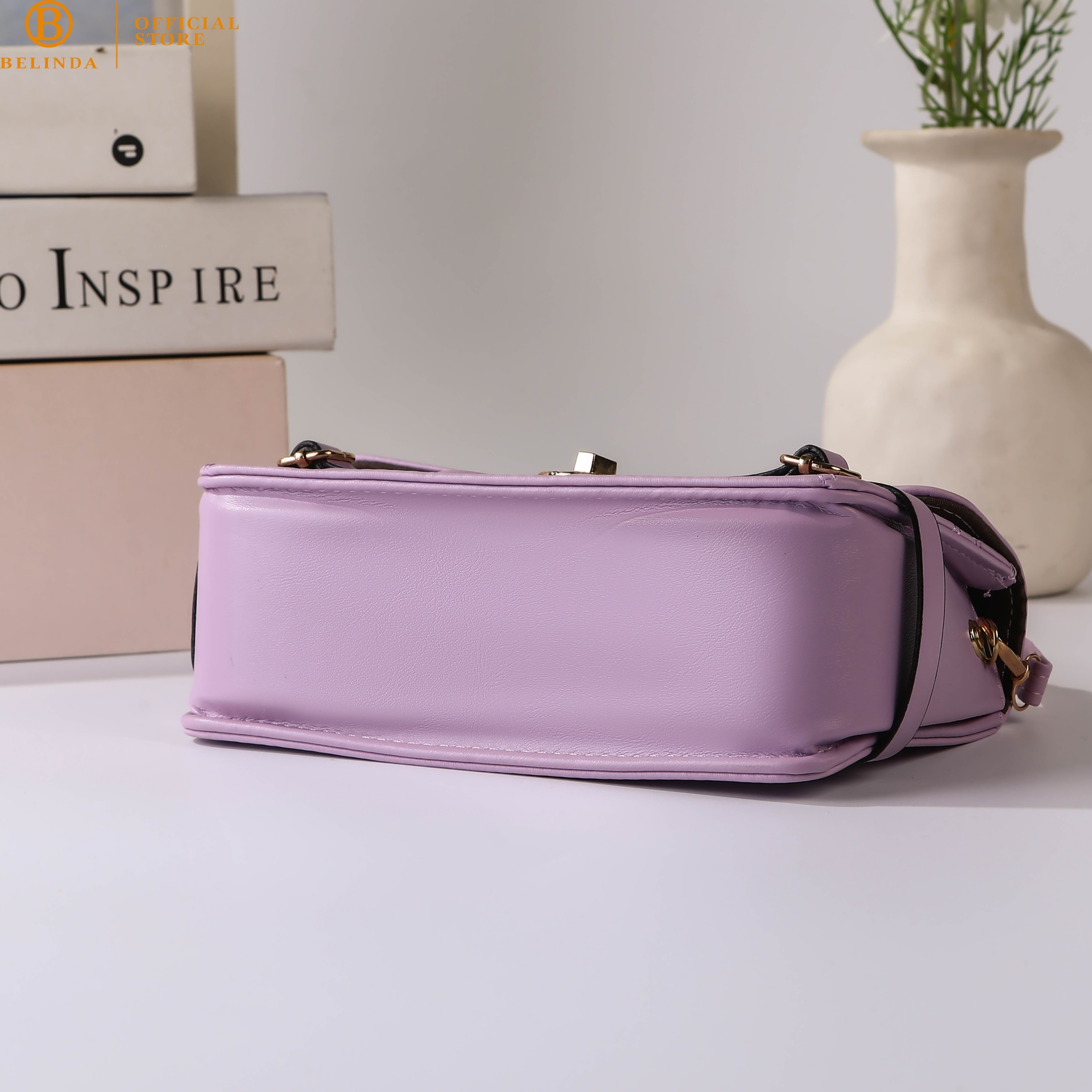 BELINDA Sling Bag For Woman Leather 2 Way Cute Mini Bag Korean Fashion Handbag Shoulder Bag ...