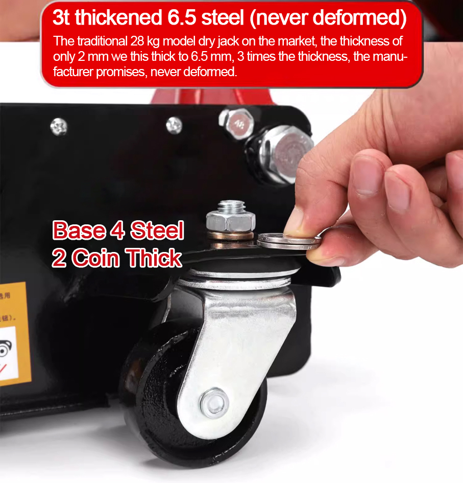 Durable steel Trolley Jack 3Ton Compact Low Profile Hydraulic Floor ...