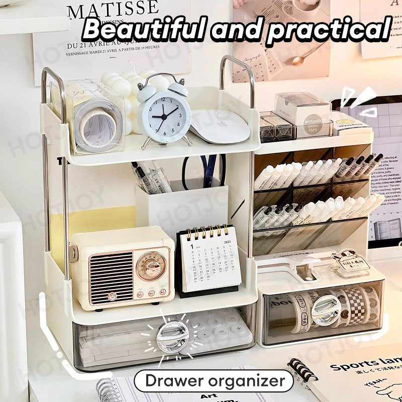 HOTJOY Make Up Organizer Desktop Cosmetics Organizer Drawer Desk ...