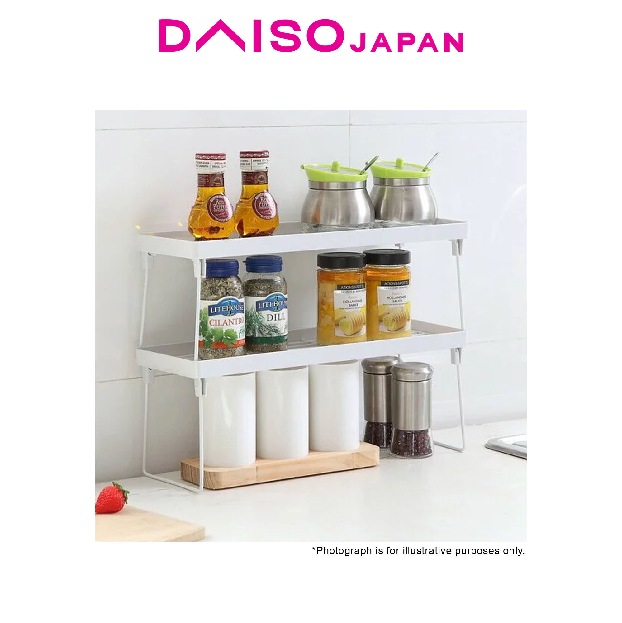 Daiso White Collapsible Stackable Shelf | Shopee Philippines