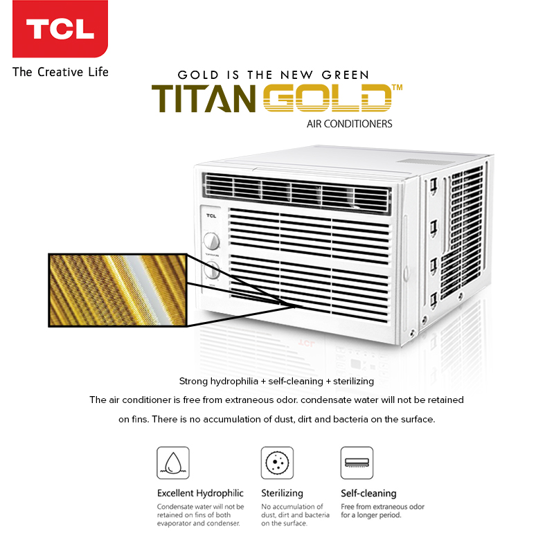 TCL Window Type AC TAC-06CWM/F - 0.6HP Manual / Non-Inverter, 5-in-1 ...