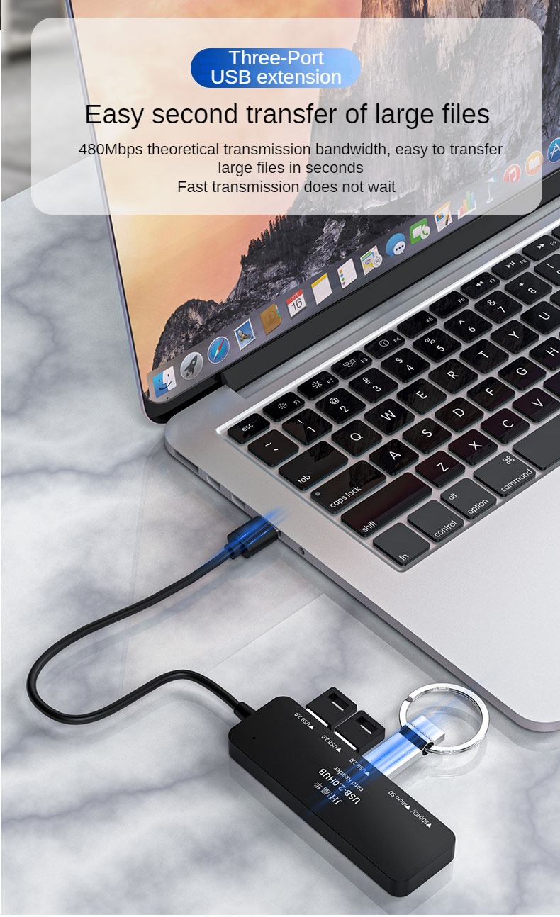 USB 3.0 Hub 3 Ports With SD Card Reader High Speed Splitter Expander ...