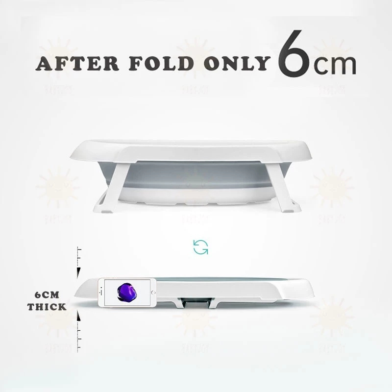 Foldable Baby Bath Tub With Net For Newborn Adjustable Non-Slip Bathtub ...