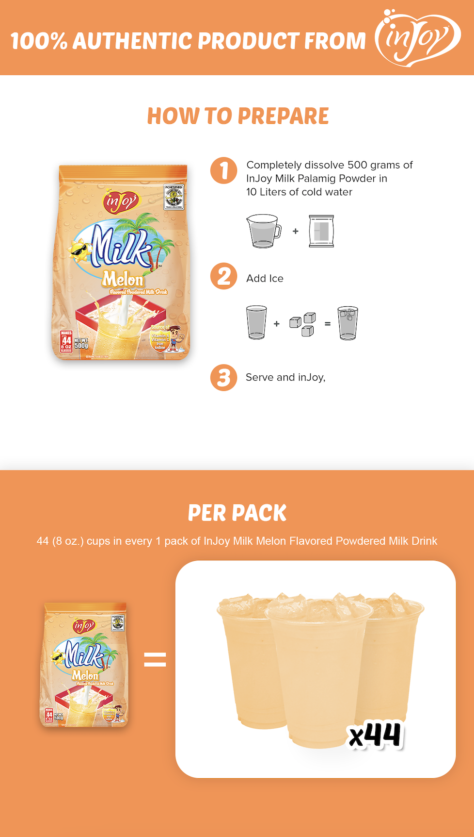 inJoy Melon Milk Palamig Juice 500g | Shopee Philippines