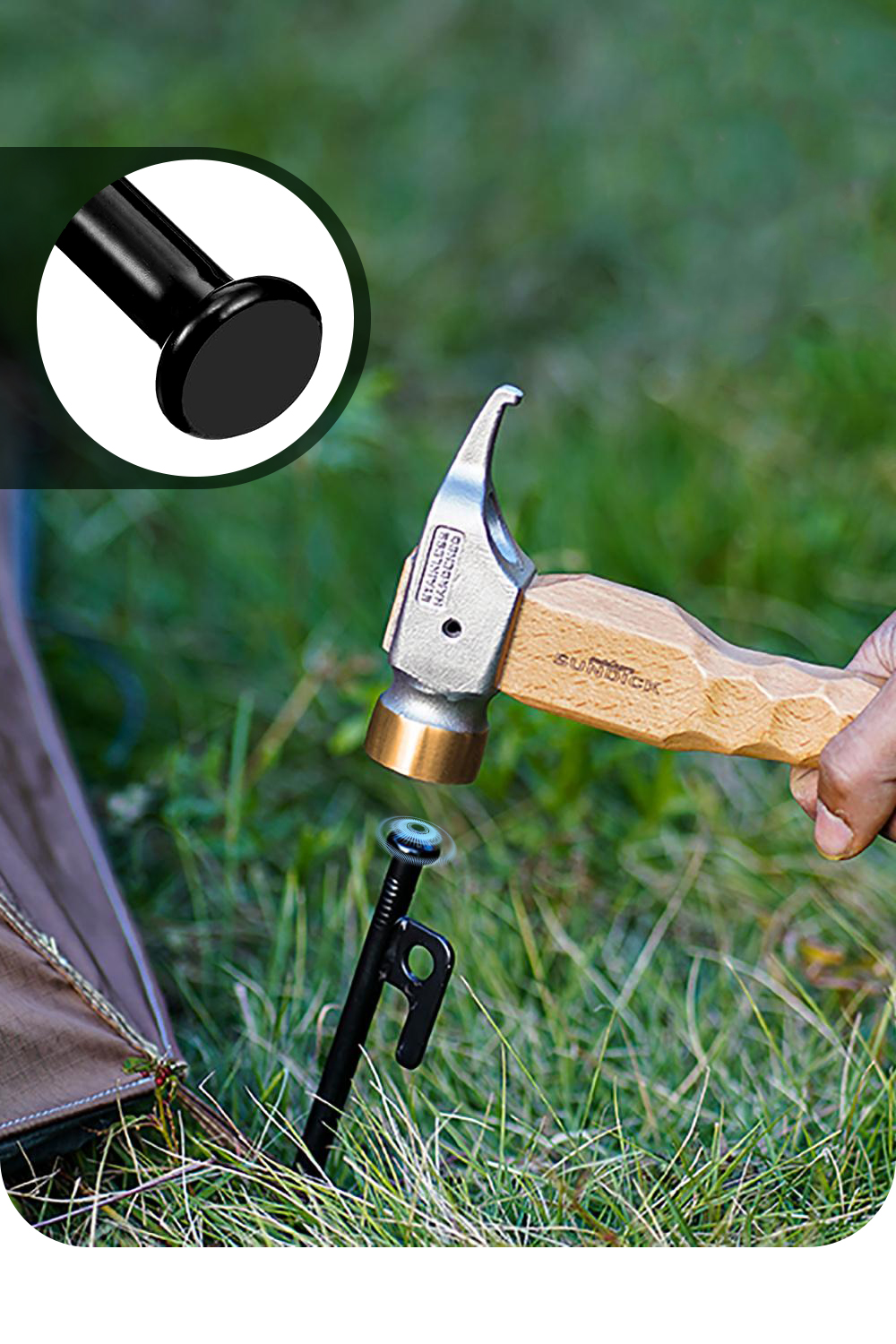 20/25/30cm Peg Stake Camping Peg Tent Peg Tarp 9mm Diameter Flysheet ...