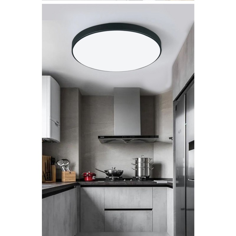 Modern Ceiling Light Tricolor LED Ceiling Lamp Waterproof Dustproof ...