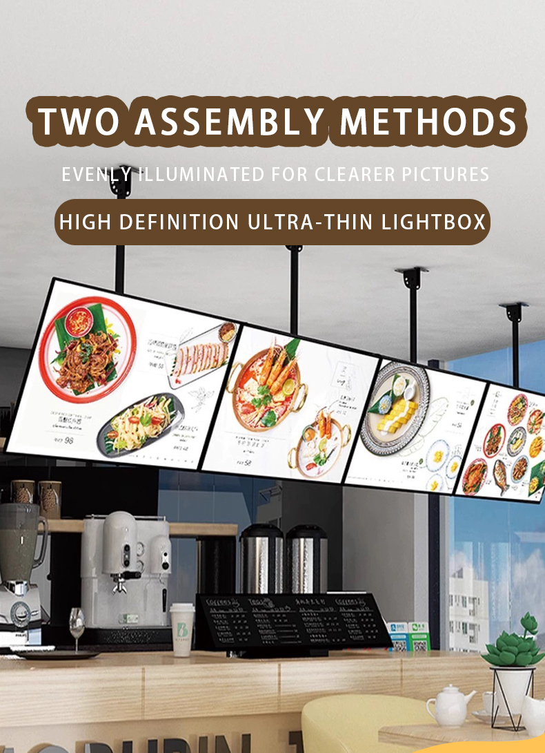 led light box billboard hanging wall luminous billboard mural poster ...