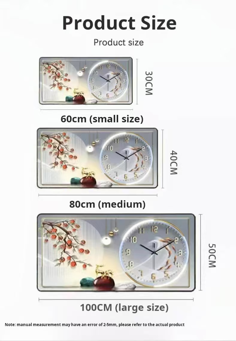Living room aesthetics digital clock mural hallway bedroom silent ...