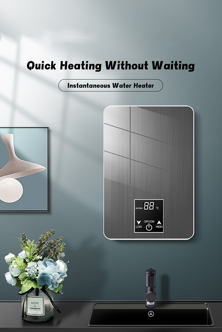 Instant Water Heater Shower Electric LCDTouchscreen With Self ...
