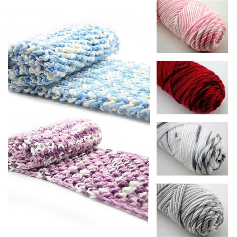 (23 Colors) 8 Plys 100g Yarn Milk Cotton Yarn Hand DIY Gift Milk ...