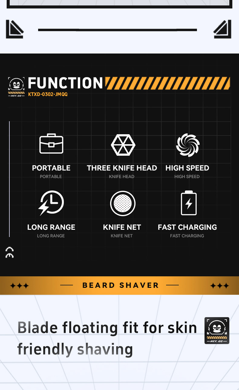 KONKA X QQfamily Portable Mini Men's Razor Electric Shaver For Men ...