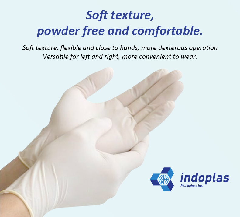 Indoplas Powder Free Latex Examination Gloves Box of 100 (Medium) - 3 ...