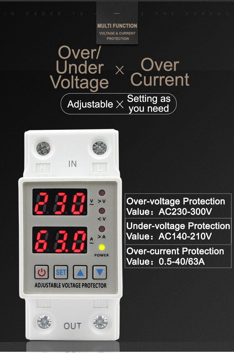 Adjustable Voltage Current Protection LCD Digital Display Power ...