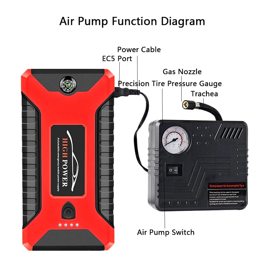 BOSCH Car Jumper 99800mAh Car Power bank High power With Pump Power ...