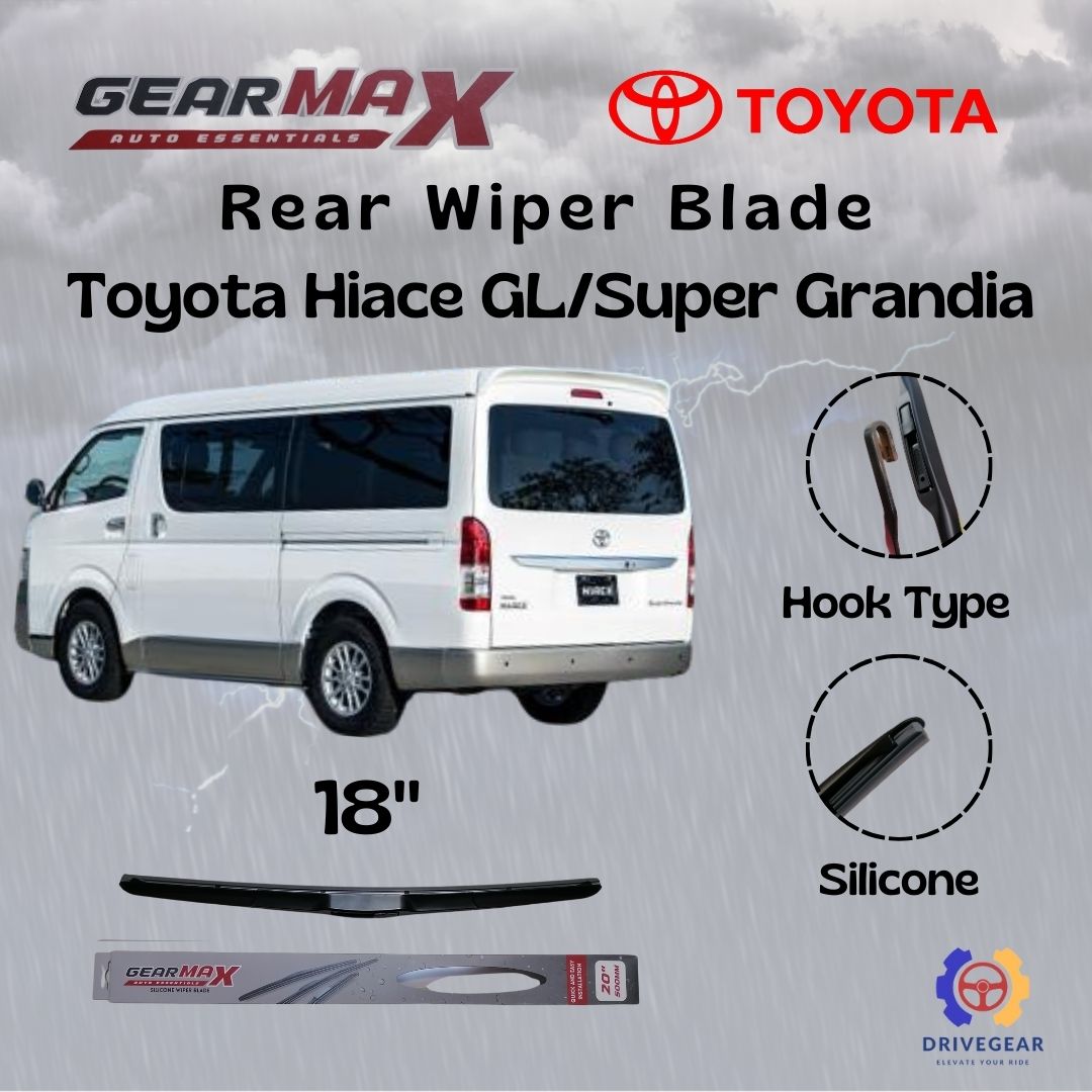 GearMax Silicone Rear Wiper Blade for Toyota Hiace GL/Super Grandia (18 ...